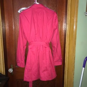 Coach | Jackets & Coats | Coach Hot Pink Short Trench Coat Ladies Large ...
